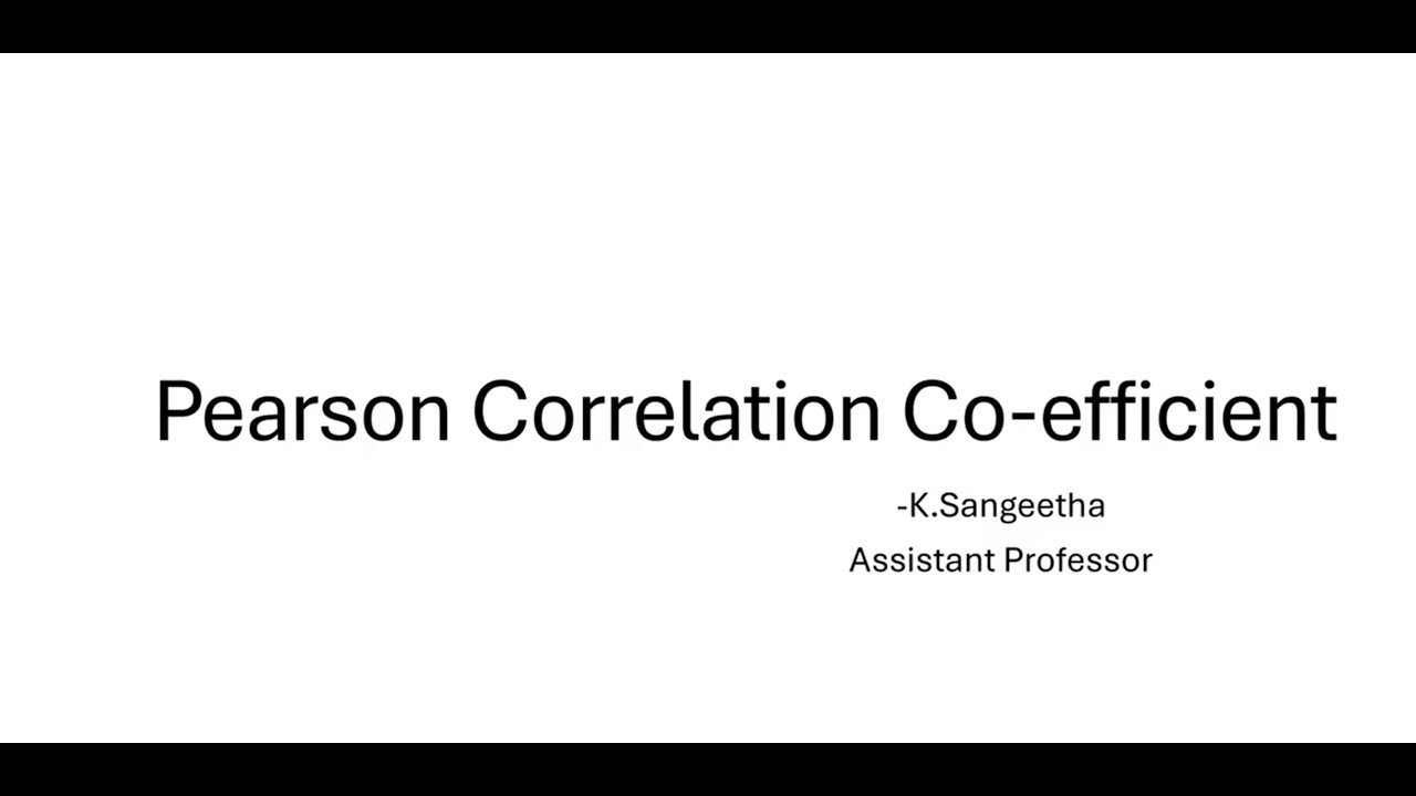 Pearson Correlation Co-efficient problem - YouTube