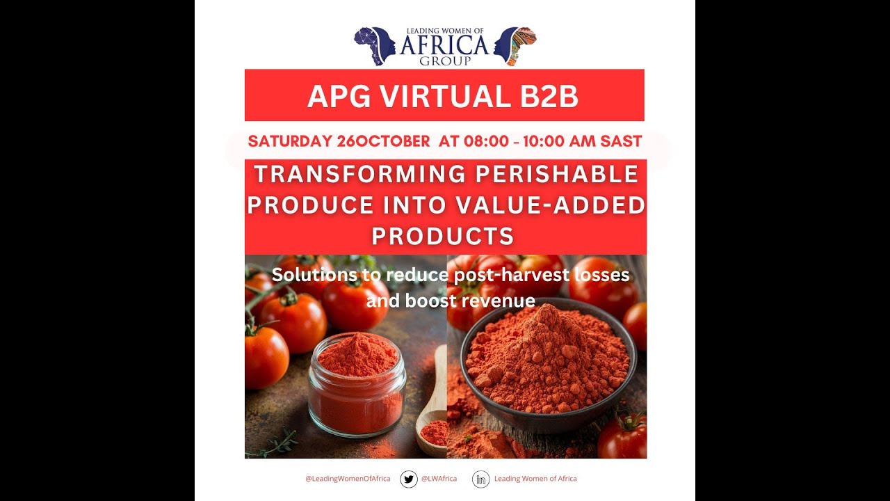 APG B2B Webinar: Solutions to reduce post-harvest losses and boost ...