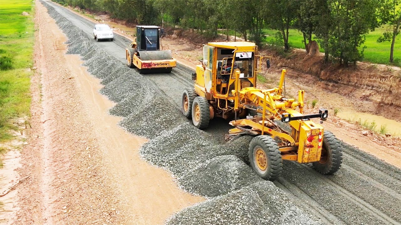 Best Activities Motor Grader Full Processing Building New Road ...