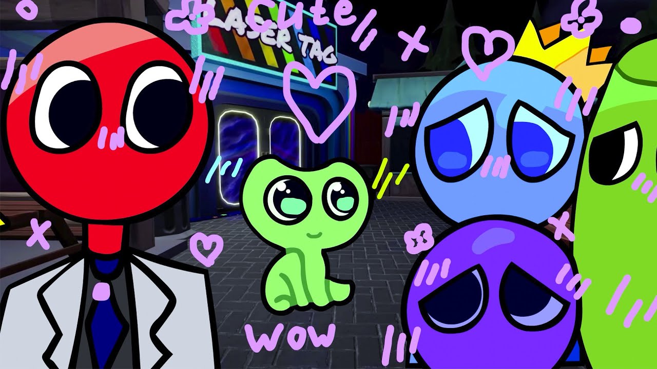 A Kid of Cyan and Yellow (Rainbow Friends Animation) - YouTube