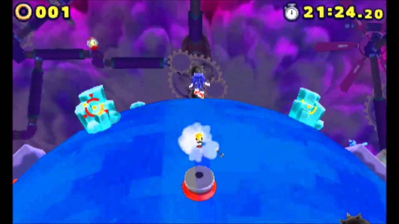 Sonic Lost World (3DS) - Hard Mode - Frozen Factory Zone 3 (S-Rank ...
