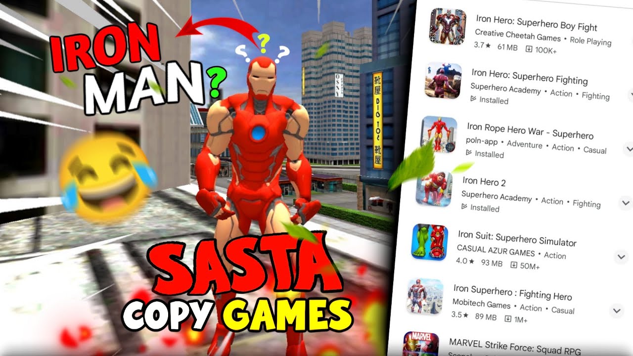 Funny IRON-MAN Copy Game! - YouTube