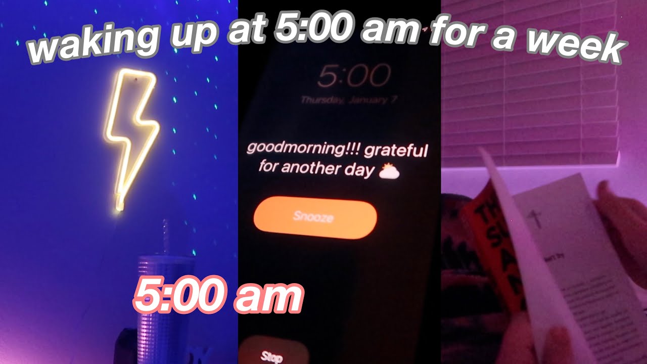 waking up at 5am everyday for a week - YouTube