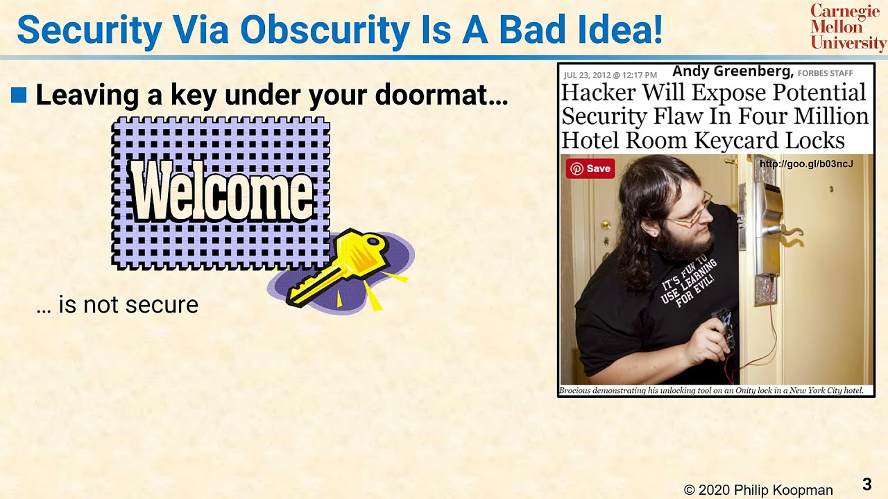 L41 03 Security Via Obscurity Is A Bad Idea - YouTube