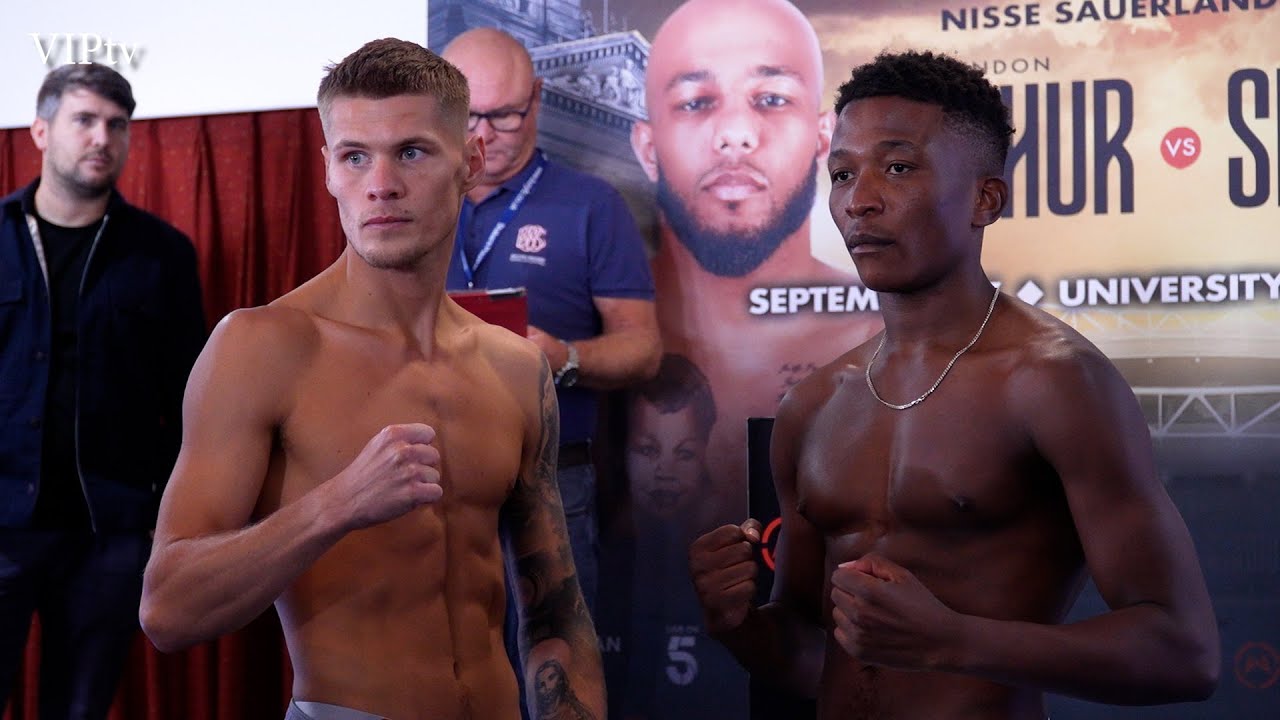 Cory O'Regan v Tatenda Mangombe weigh-in for Channel 5 show in Bolton ...