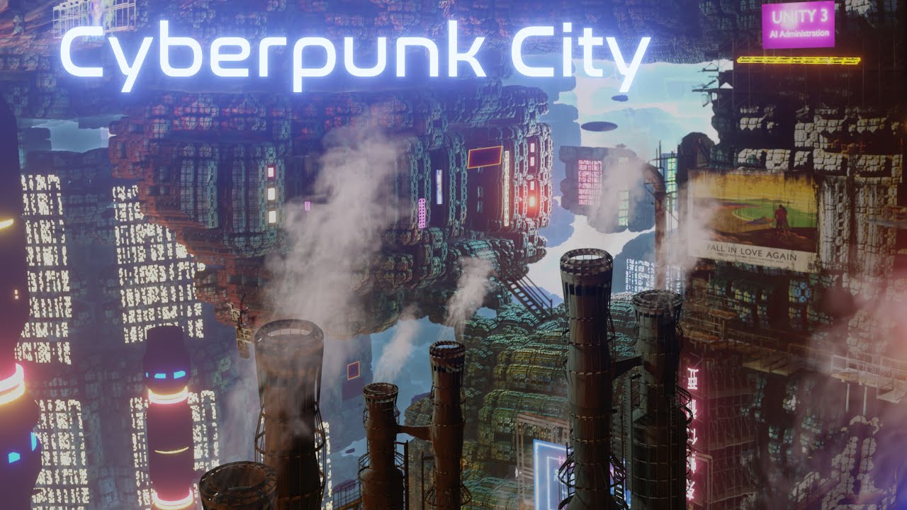 Cyberpunk City | An AMBIENT sound & visual cityscape for focus ...