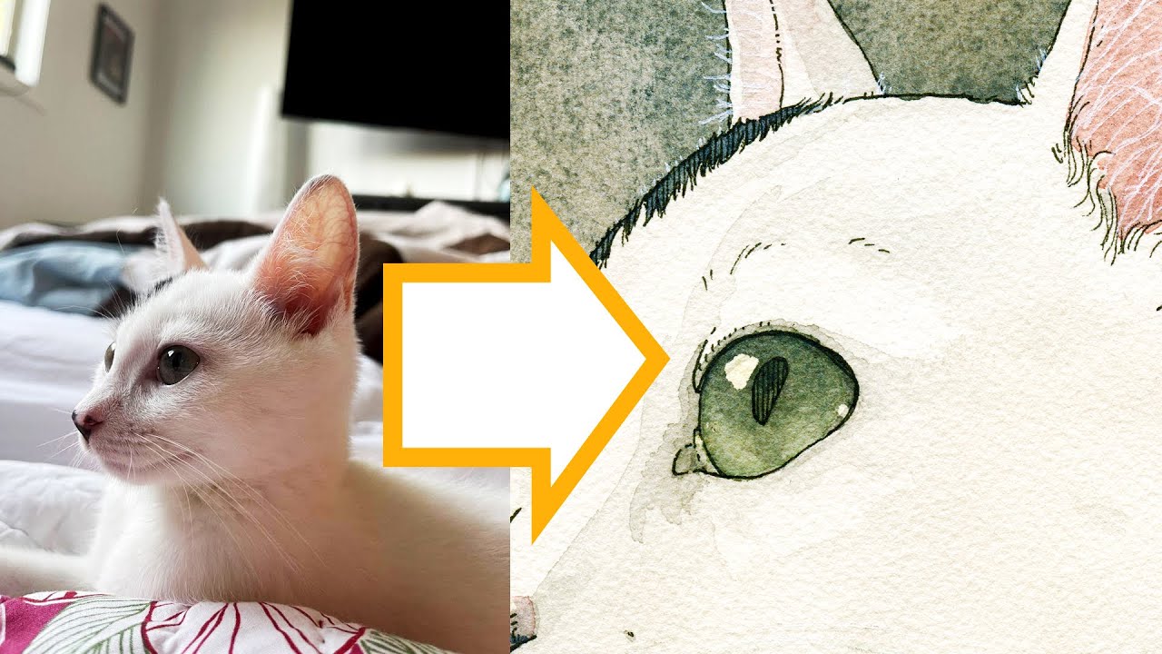 Kitten Watercolor Portrait Painting Process - YouTube