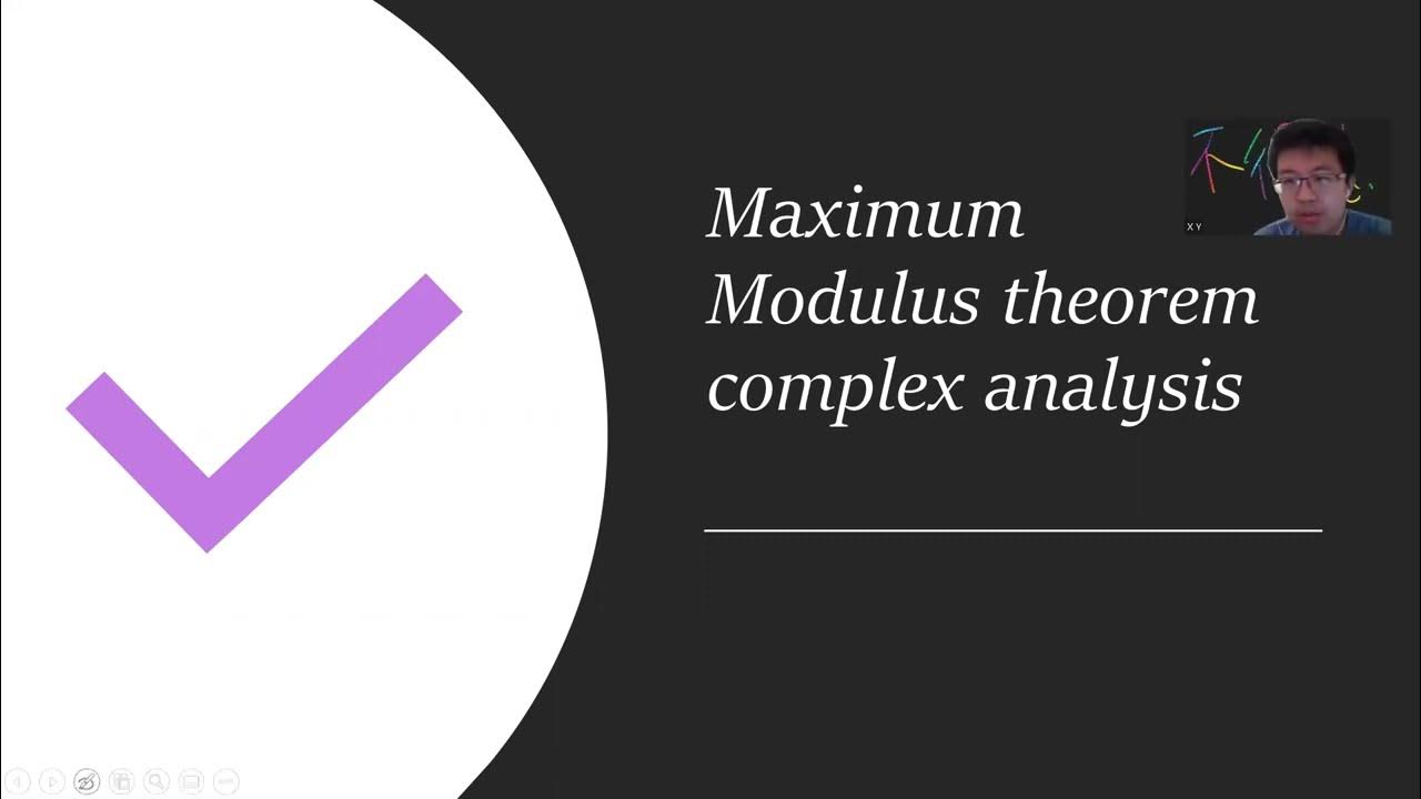 Maximum Modulus theorem and its proof - YouTube