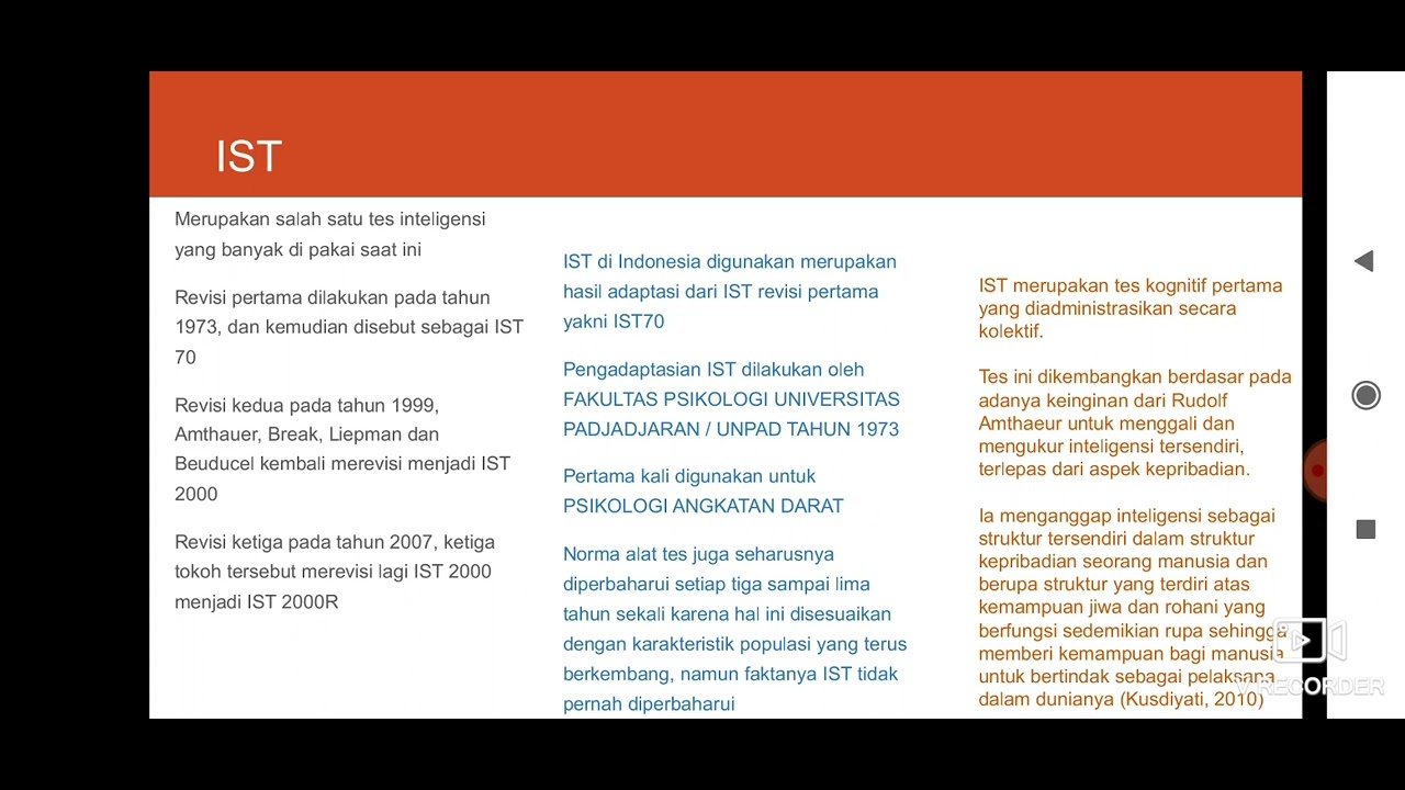 ulasan tes IST - YouTube