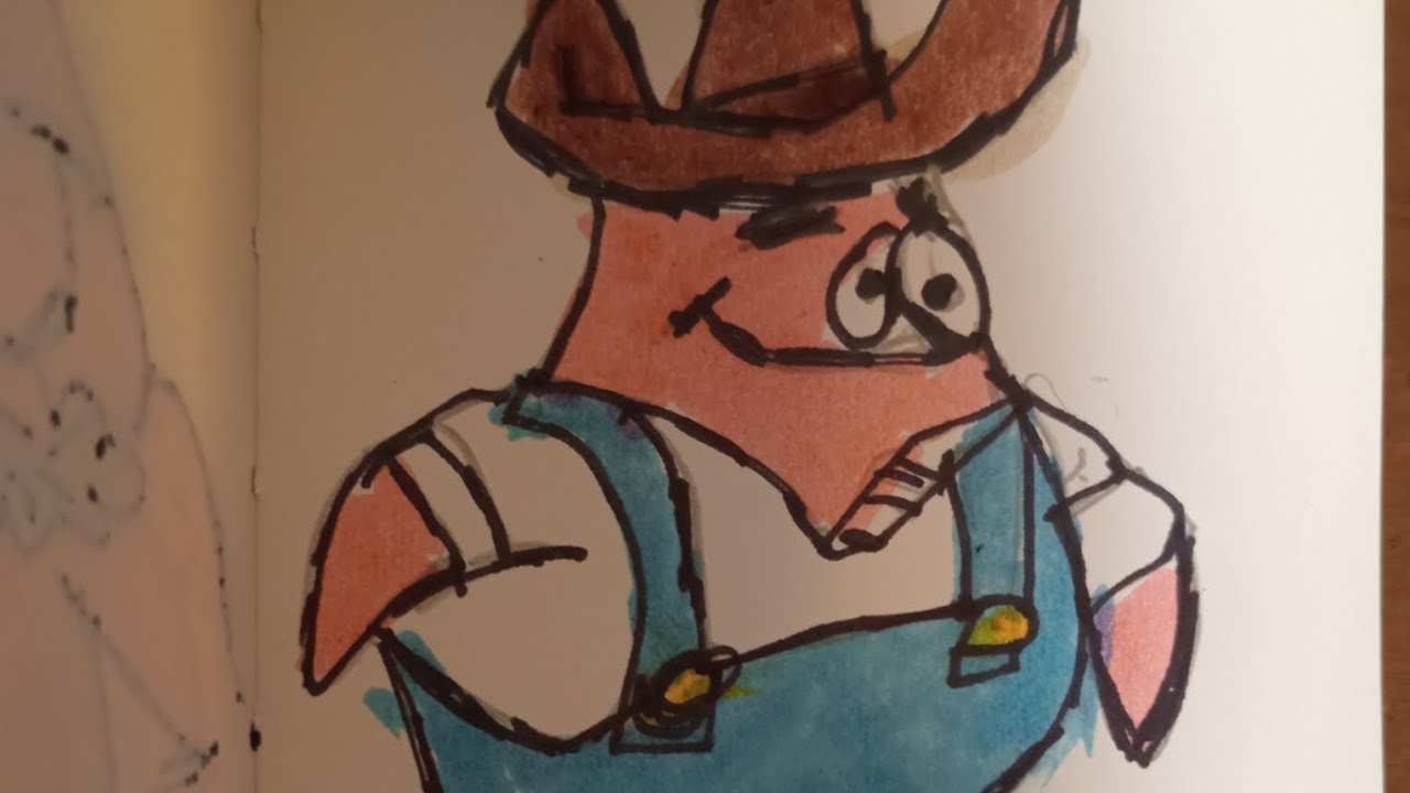 COWBOY PATRICK STAR HOW TO DRAW #tv #art #HOWTODRAW - YouTube
