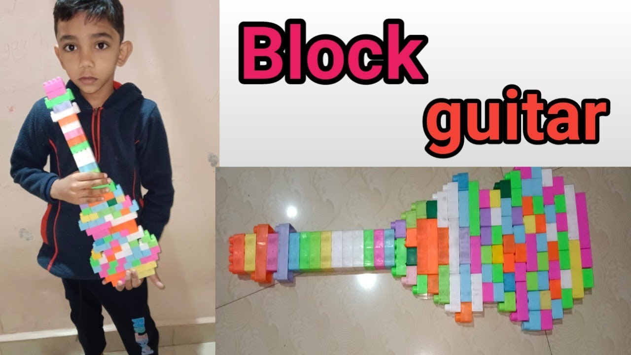 Building Block With Guitar||Block Toy|| Block Games||#blockguiar - YouTube
