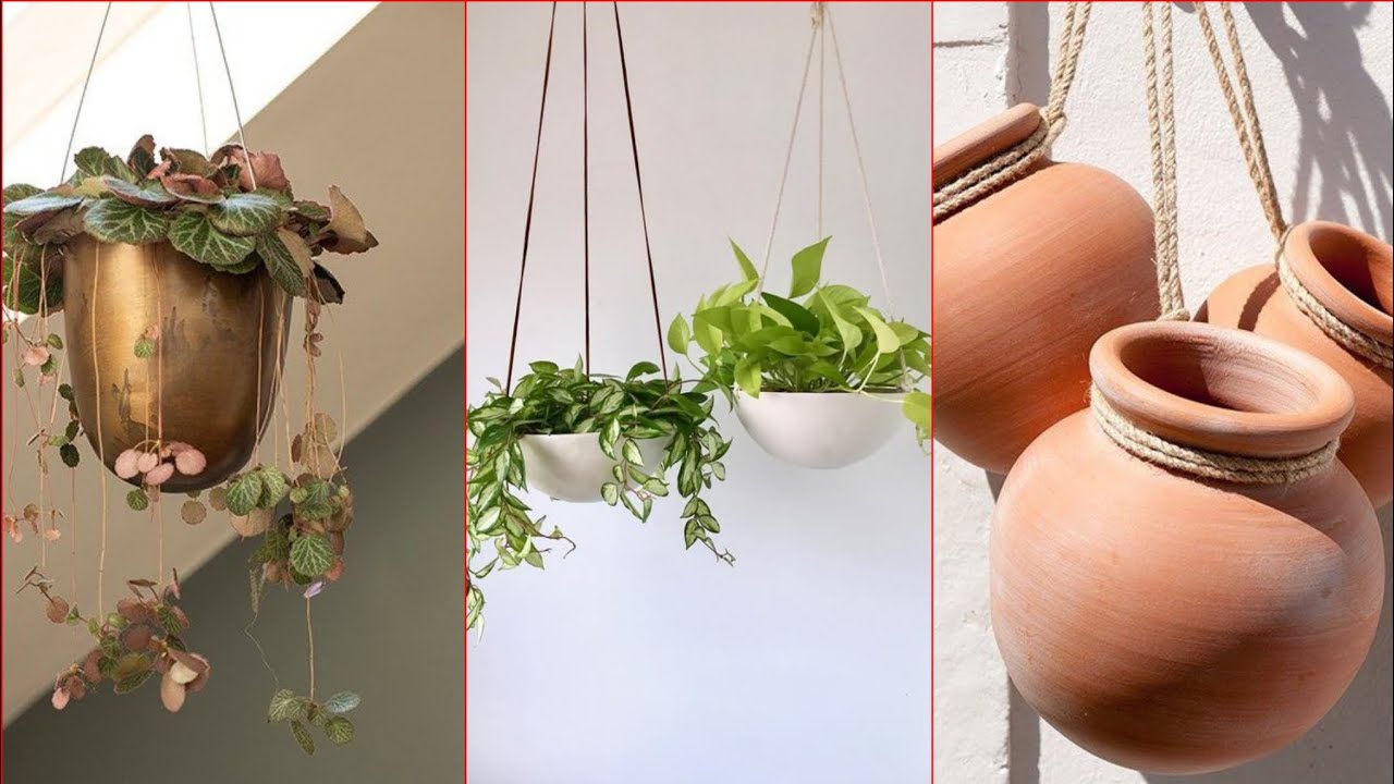 New Hanging pots design #easypaperart - YouTube