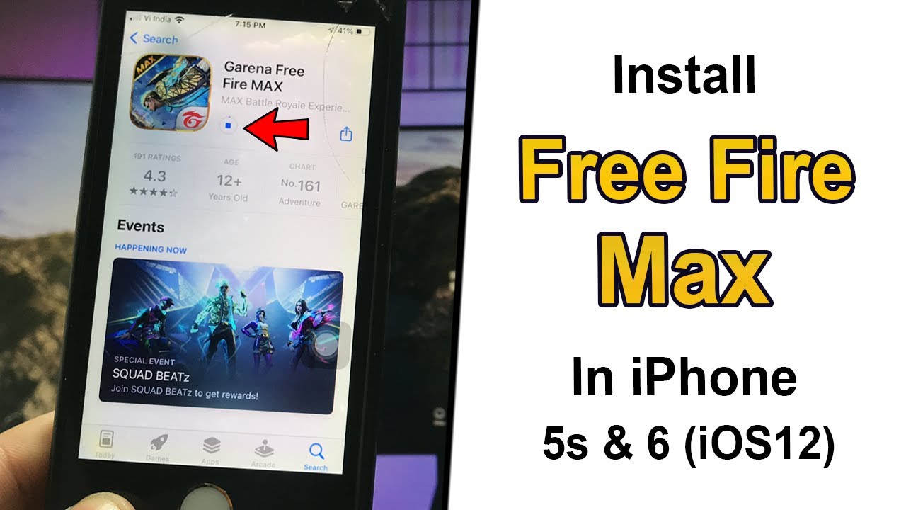 Install Free Fire Max in iPhone 5s & 6 on iOS 12 - Not Showing in App ...