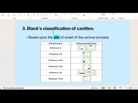 CAVITY CLASSIFICATION PART 1(black classification) operative dentistry ...