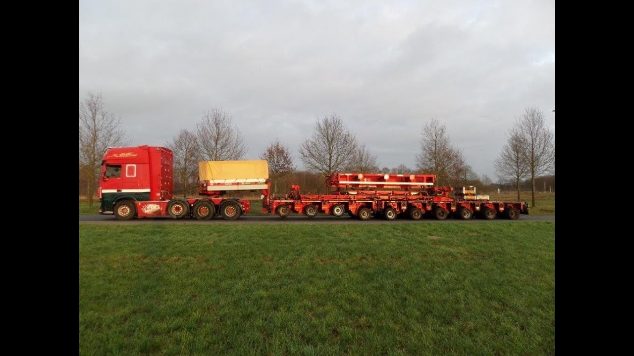 Goldhofer THP UT 6 + 4 Axle Modular Modules + Dropdeck and Spacer - YouTube