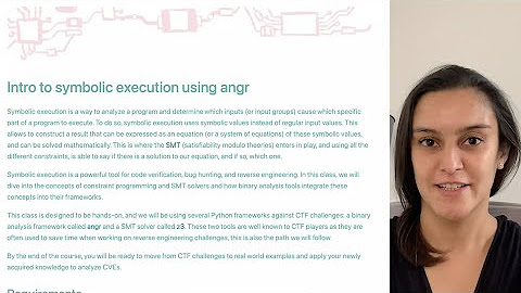 Reverse Engineering 3201: Symbolic Analysis - YouTube