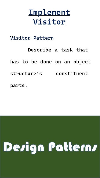 implement visitor || design patterns - YouTube