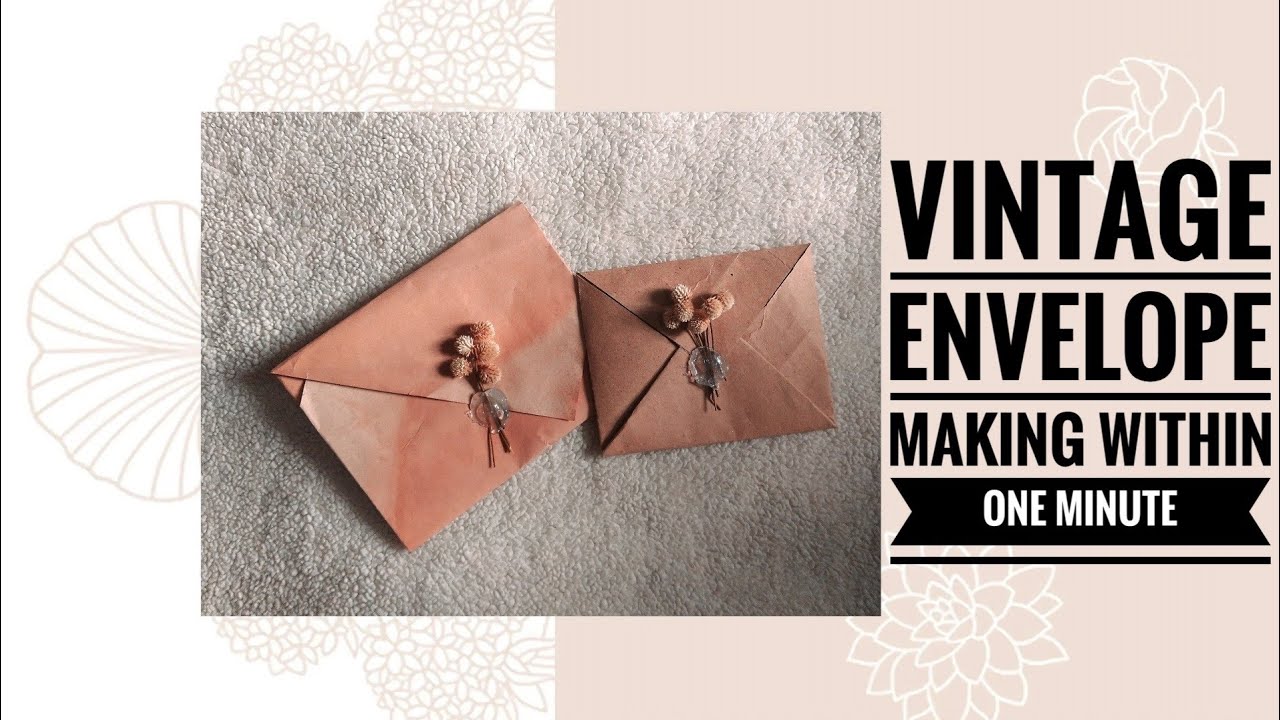 vintage envelope making within one minute | DIY | craft area - YouTube
