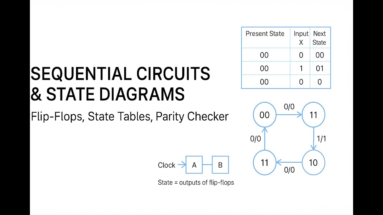 Sequential Circuits and State Diagrams Explained | Flip-Flops, State ...