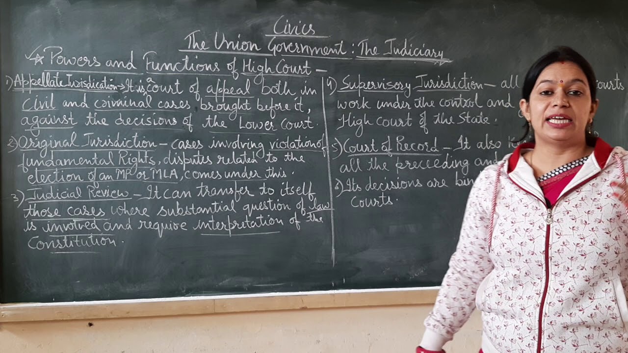 class 8, The Judiciary ( Powers and Functions of High court) - YouTube