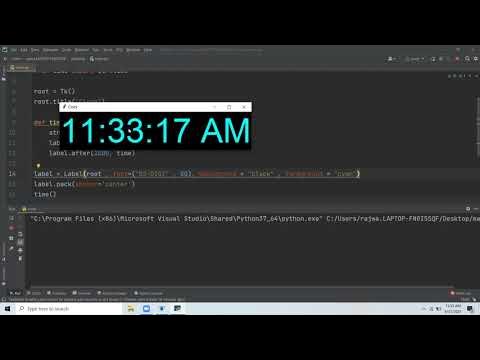 Create Digital Clock in PyCharm - YouTube