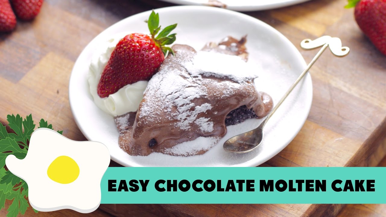Resep Easy Chocolate Molten Cake - YouTube