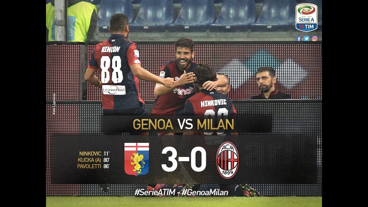 Genoa-Milan 3-0 Sky HD Sintesi - Highlights - All Goals - YouTube