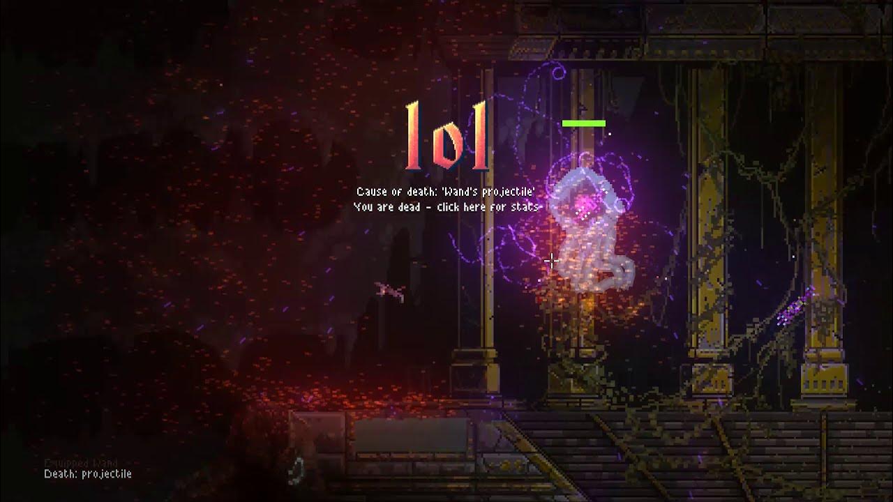 Accidentally meeting the Connoisseur of Wands - Noita - YouTube