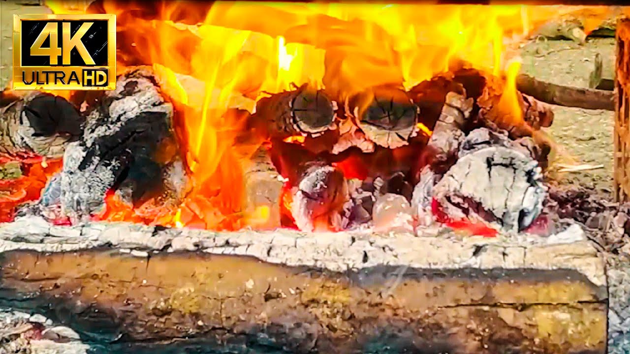 A real fire is burning in the fireplace. 🔥Feel the smell of flame and ...