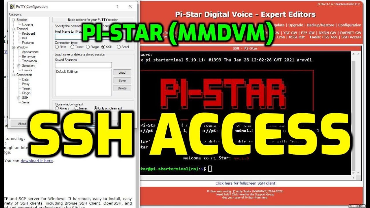 PISTAR (MMDVM) Hotspot - How to get SSH Access - YouTube