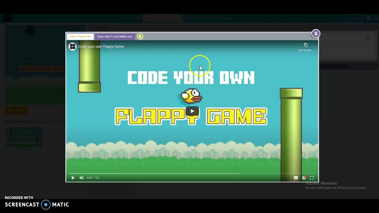Uitleg doelen Flappy Code - YouTube