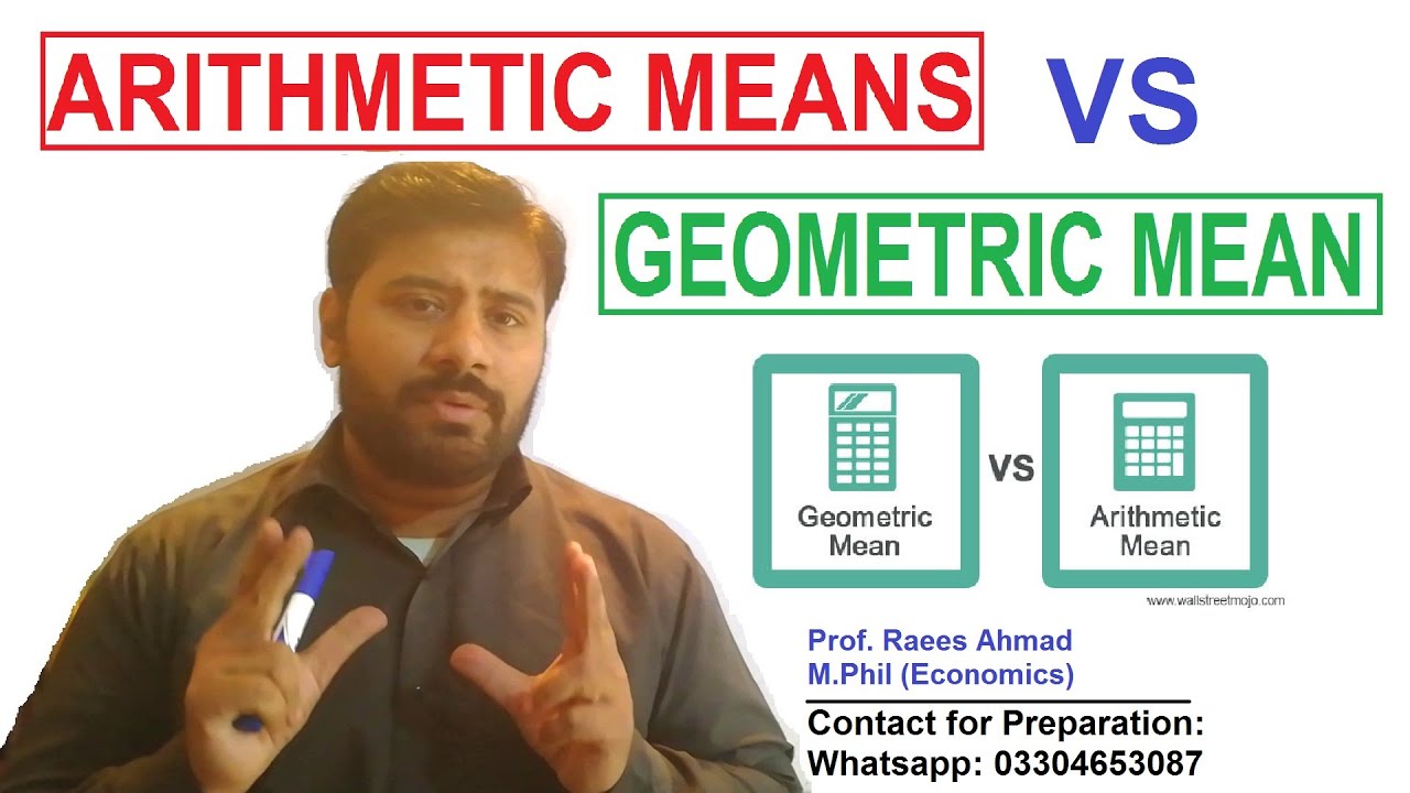 Difference between Geometric mean and Arithmetic mean || When we use GM ...