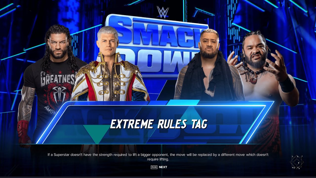 Roman Reigns & Cody Rhodes vs. Solo Sikoa & Jacob Fatu | Extreme Rules Match| SmackDown # ...