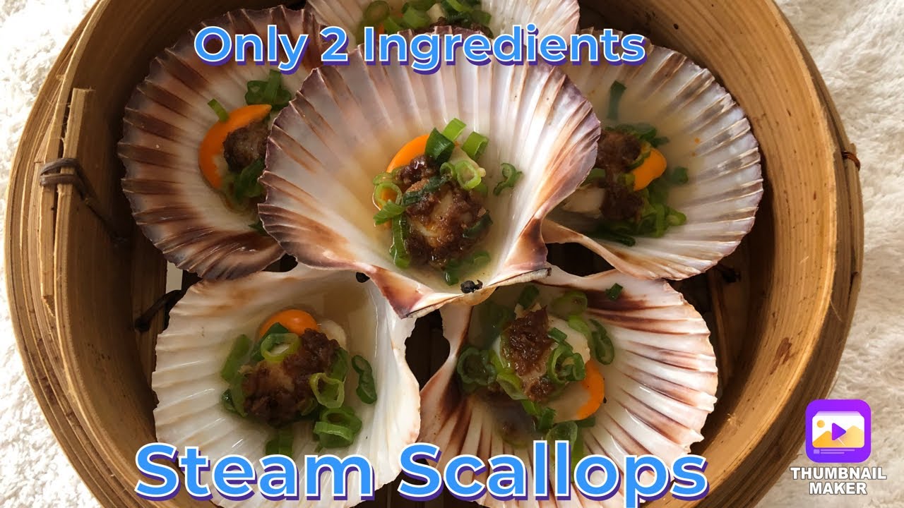 Steam Scallops with Spring Onion & XO Sauce - YouTube