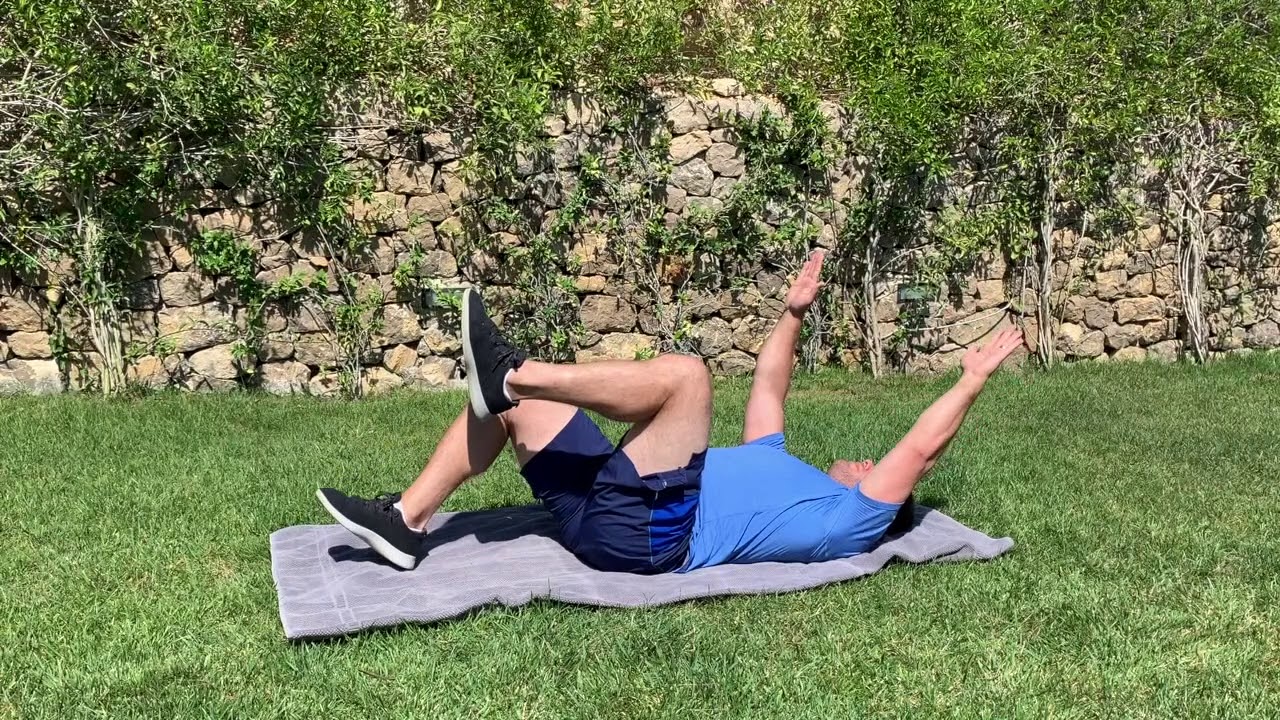 Dead Bug with Leg Movement - 2-6 Weeks - YouTube