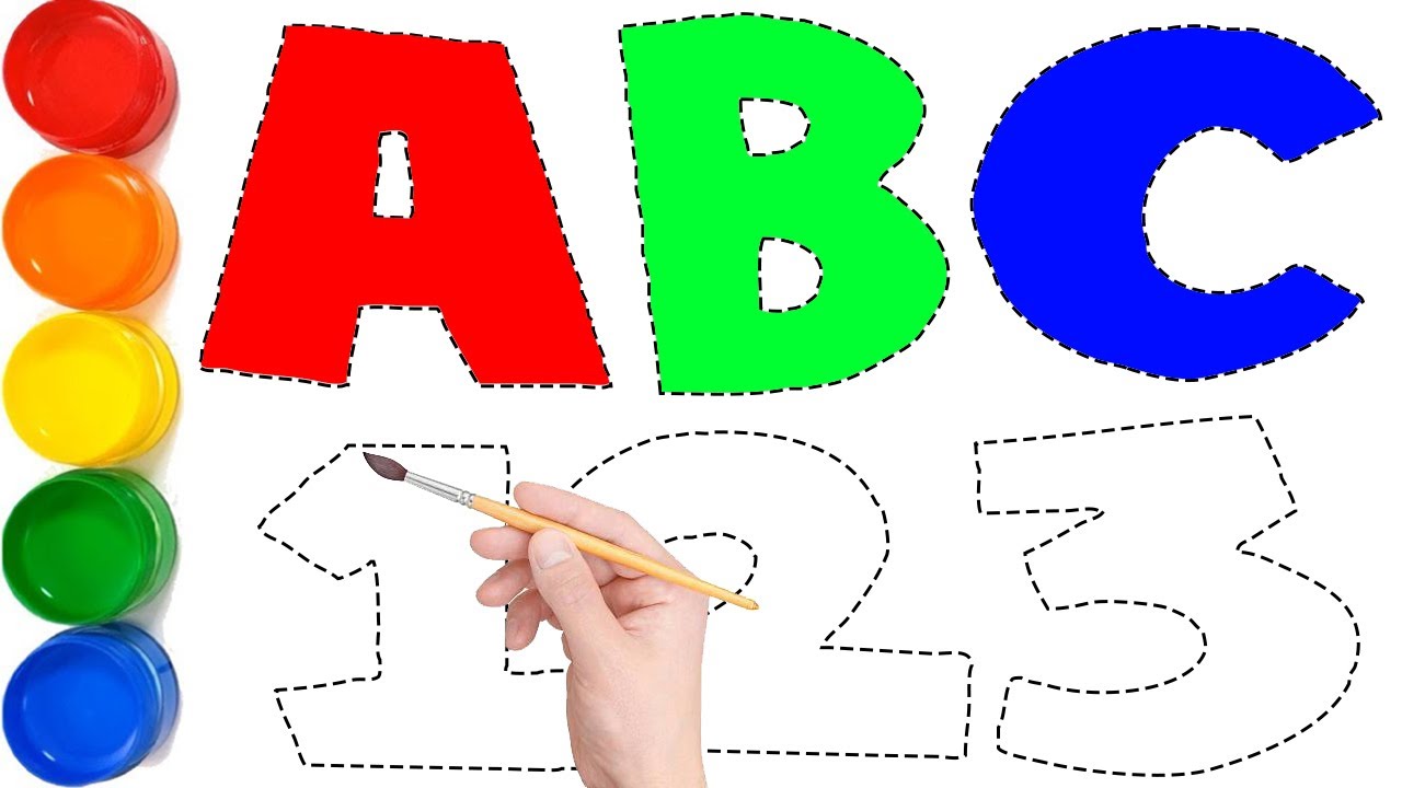 Let's How to Draw and Paint ABC & 123 for Kids // 123 for Kids ...