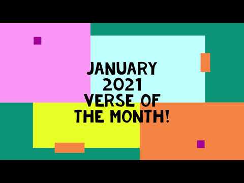 Bible Verse of the Month - January 2021!
