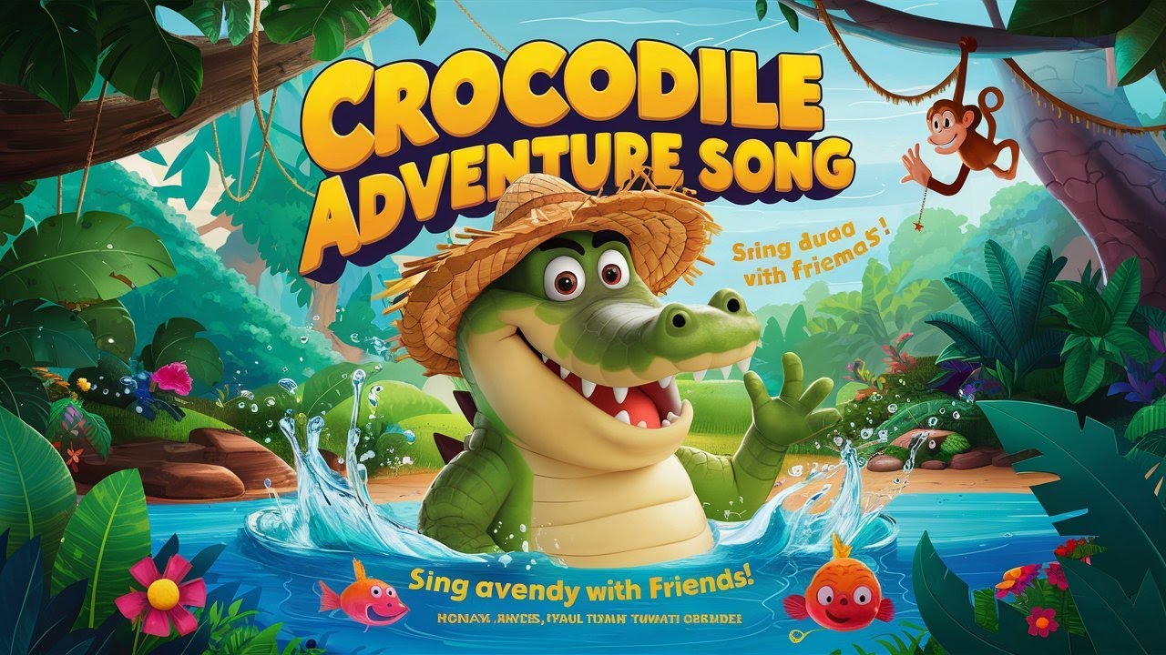 Crocodile Adventure Song 🐊 | Fun Sing-Along Nursery Rhyme for Kids and ...