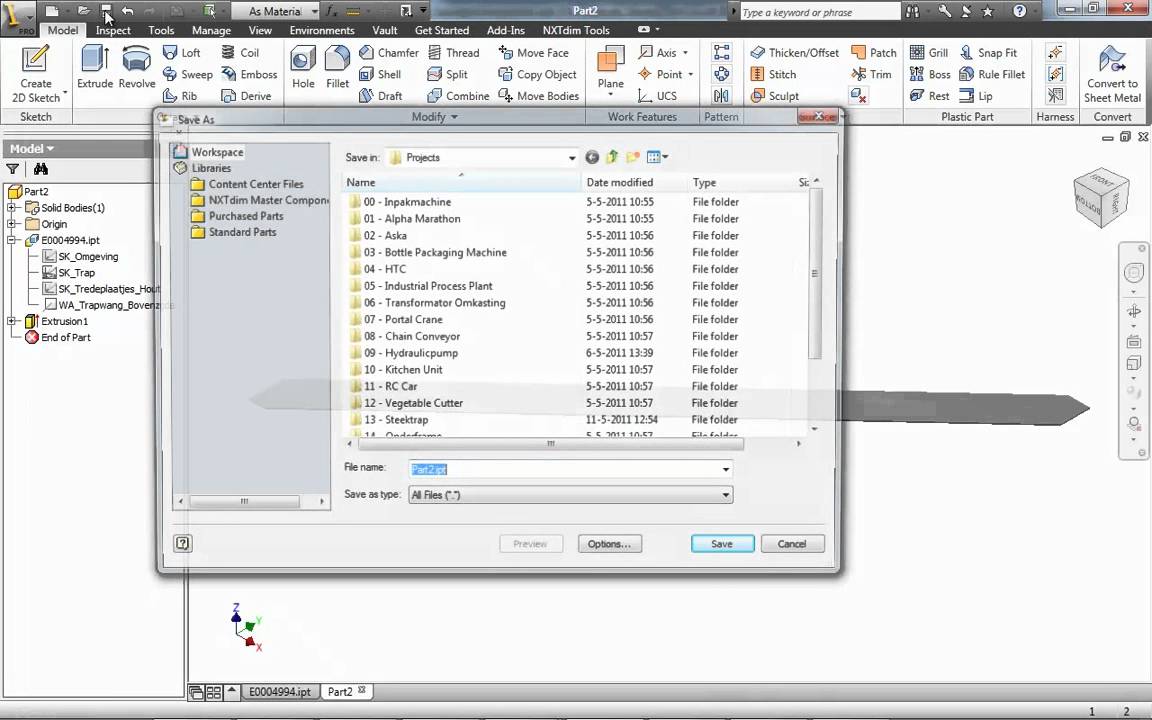 NXTdim Inventor Tools - Cleanup Derived Components - YouTube