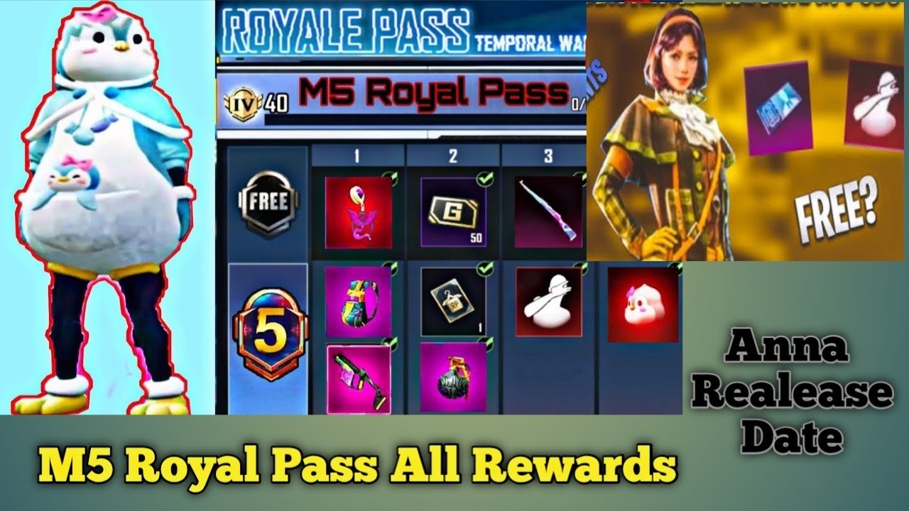 M5 ROYAL PASS REWARDS || 1 TO 50 RP || 1 TO 50 RP REWARDS EMOTES // M5 ...