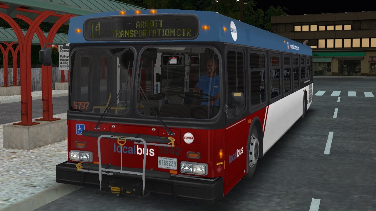 OMSI 2 CANTA New Flyer D40LF Route 14 Austin - YouTube