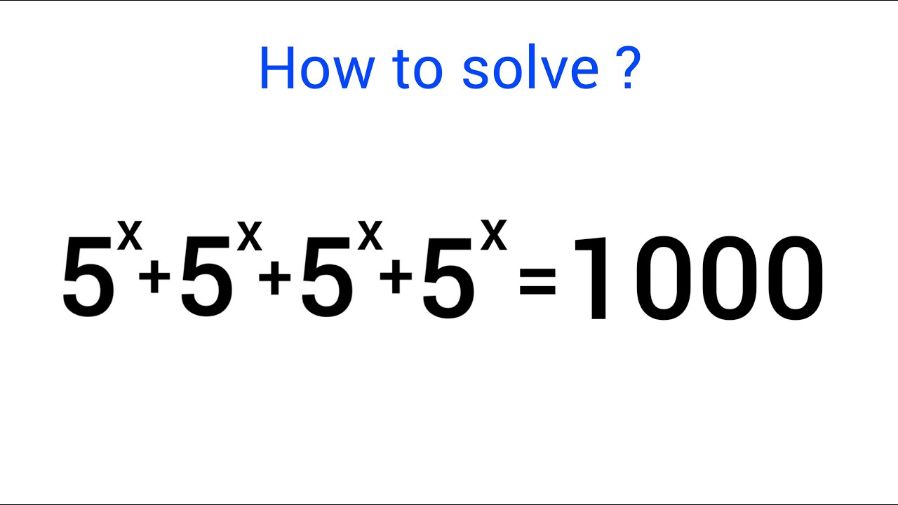 Math Olympiad | A Nice Exponents Problem - YouTube
