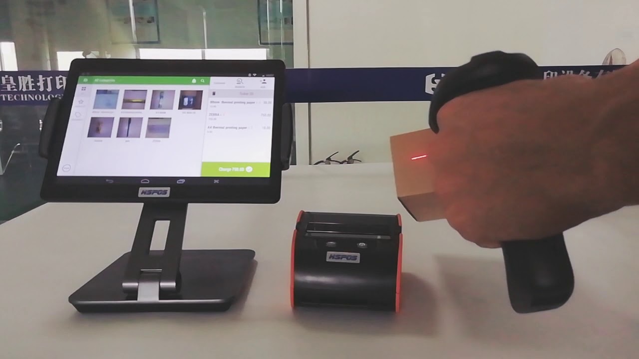 mini barcode printer for android and windows - YouTube