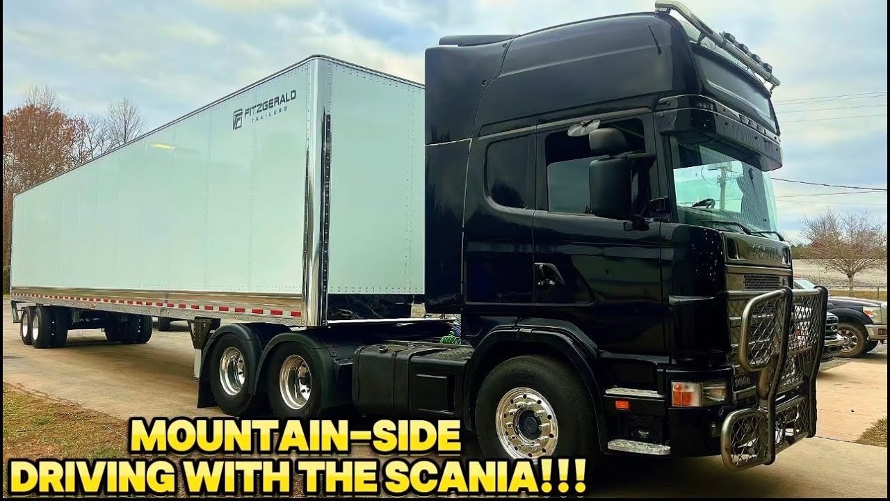 Scania Driving with a NEW FITZGERALD TRAILER!!! - YouTube