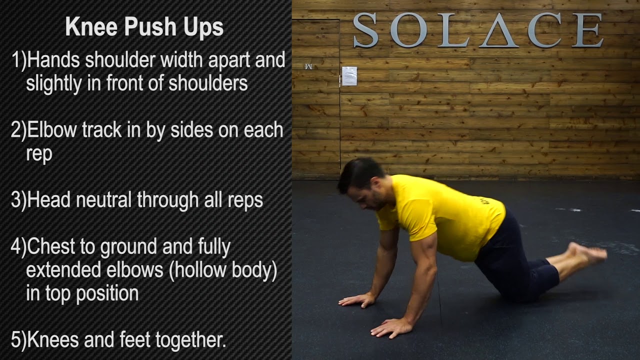Knee Push Ups - YouTube