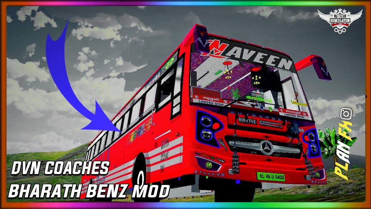 🔴BUSSID NEW DVN COACHES BHARATH BENZ private bus mod for bussidreview+ ...