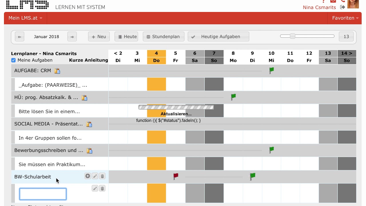 LMS.at - Mein LERNPLANER - Anleitung einer Schülerin (1) - YouTube