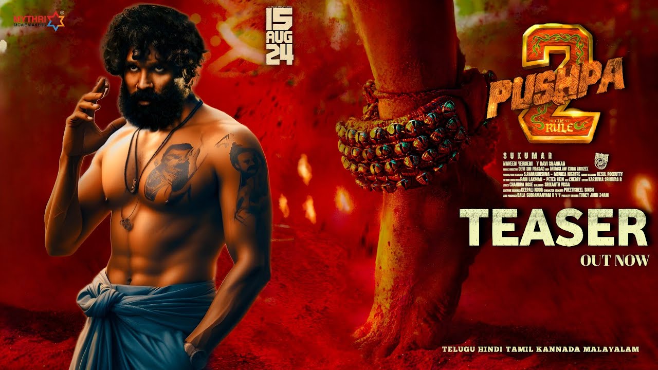 Pushpa 2 Official Teaser | Allu Arjun, Rashmika, Sukumar, DSP, Pushpa 2 First Look Teaser - YouTube