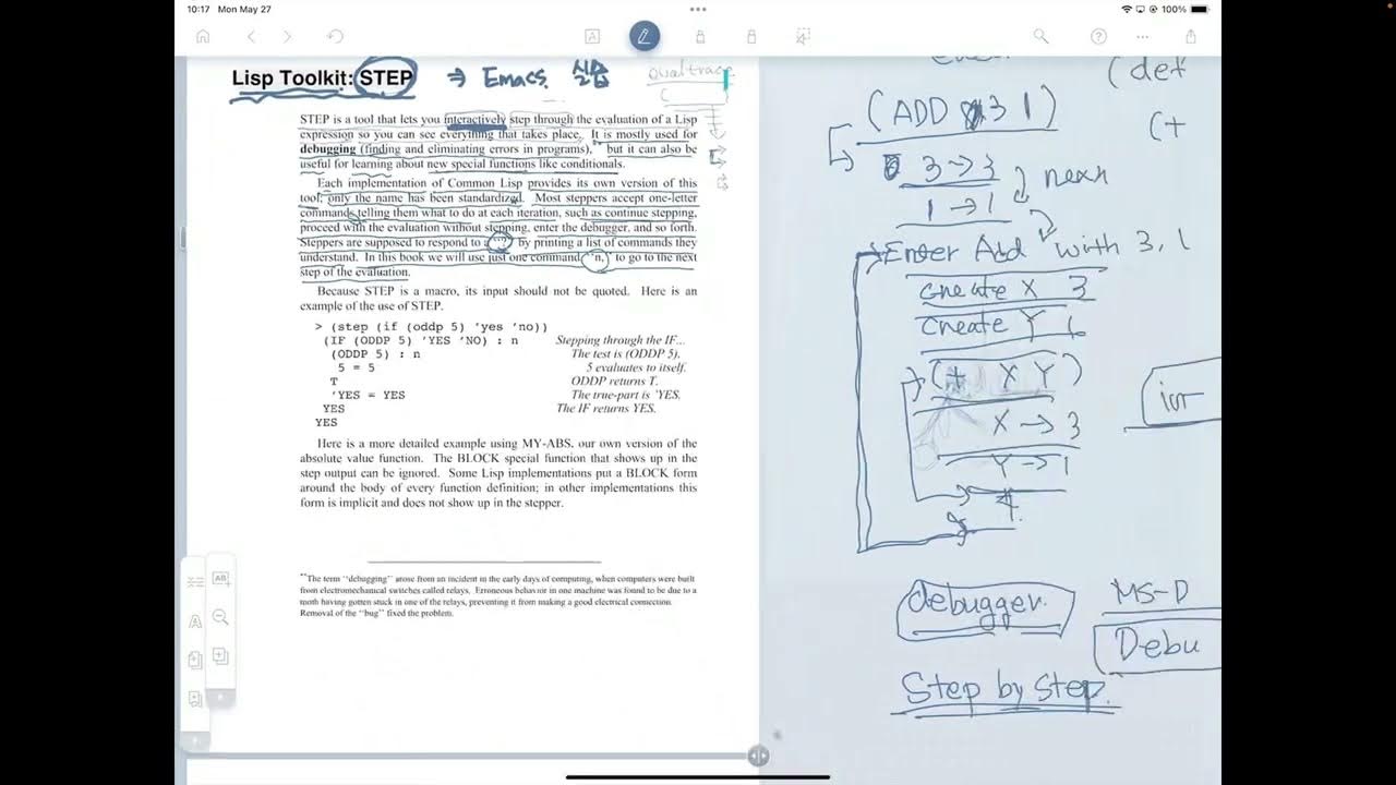 Back To The Basics Lisp Chapter4 Step Tool For Debugging 실습포함 Youtube