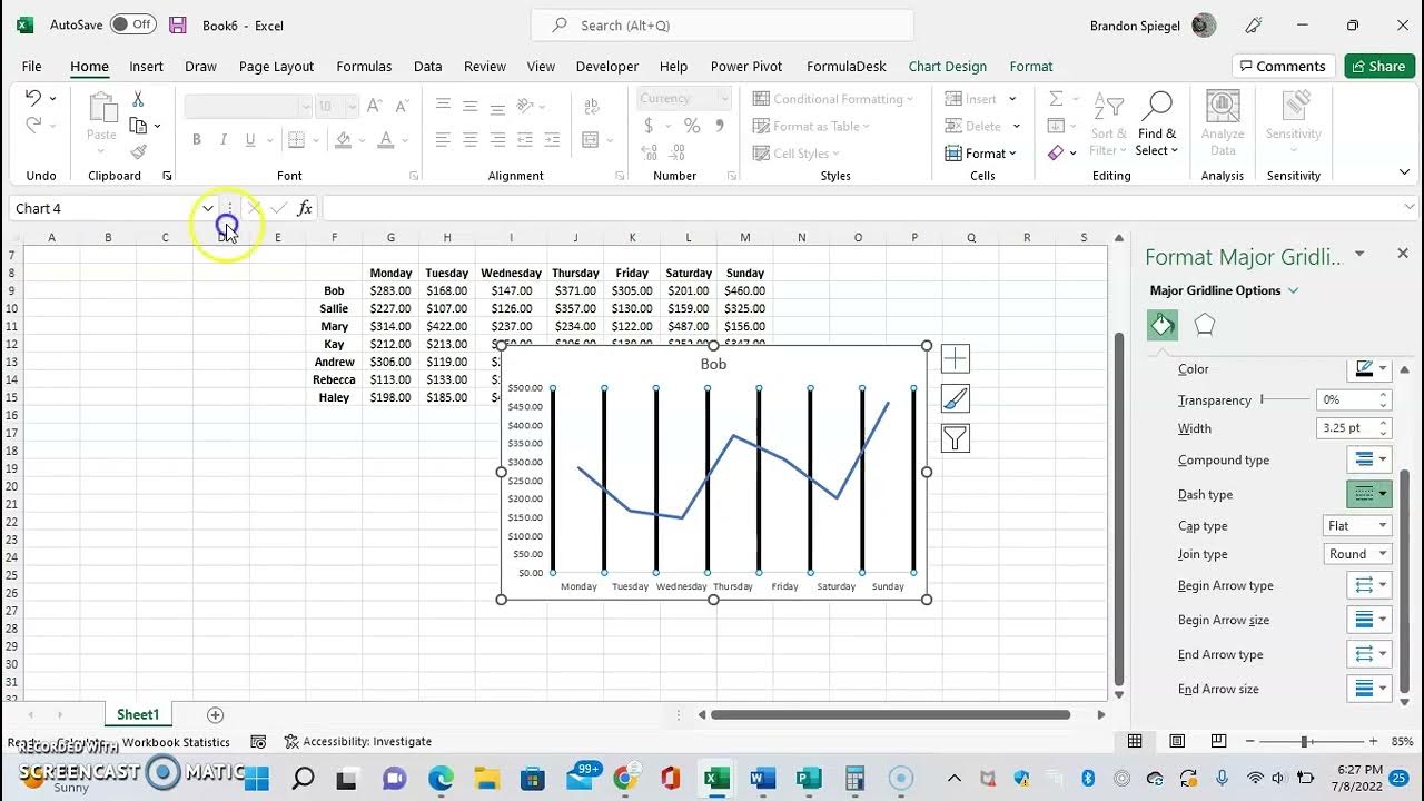 Add and Edit Gridlines For Your Graphs In Microsoft Excel. Vertical ...